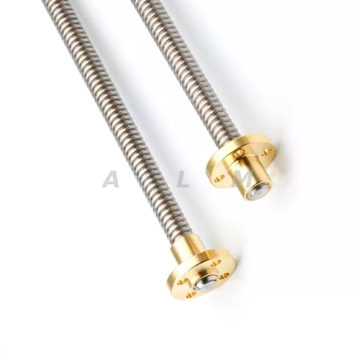 Full Bronze T10-T40 Trapezoidal Lead Screw Nuts With Round Flange Anti ...