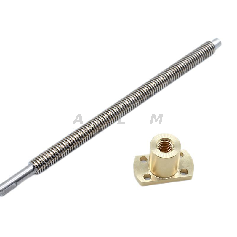 T10 Lead 1mm Tr10x1 Trapezoidal Lead Screw with Flange Nut from China ...