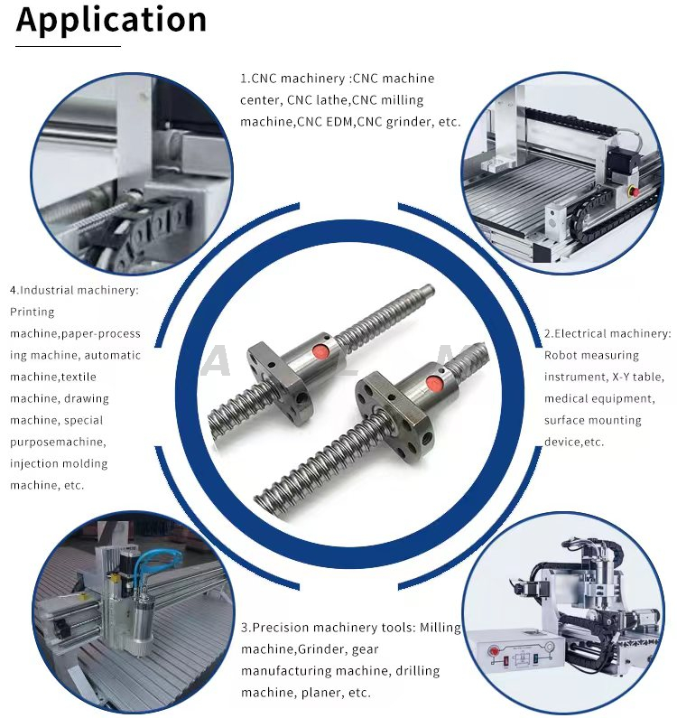 CNC Parts 12mm 16mm Diameter SFU1204 SFU1604 High Rigidity Ball Screw ...